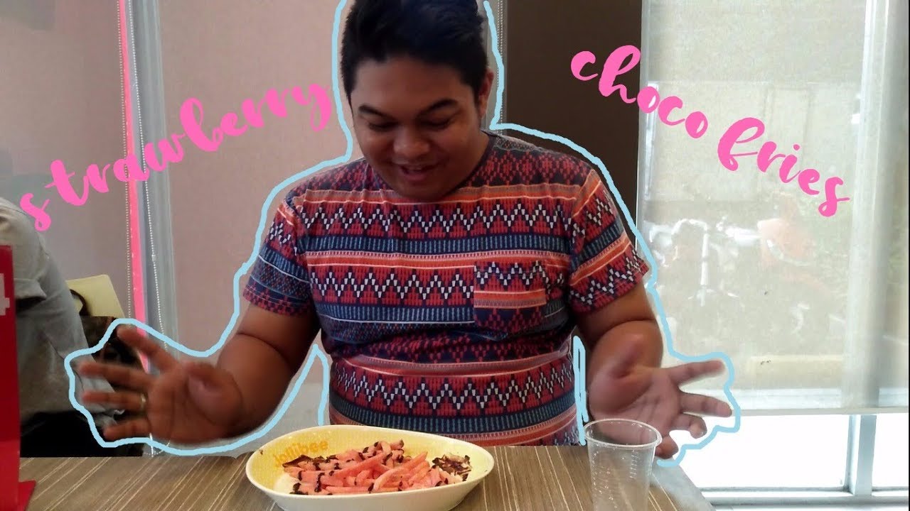 FOODVENTURES! -- JOLLIBEE -- STRAWBERRY CHOCO FRIES - YouTube