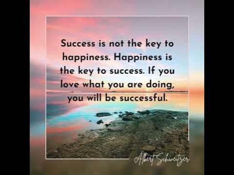 Happiness is the secret ingredient for a successful life! - YouTube