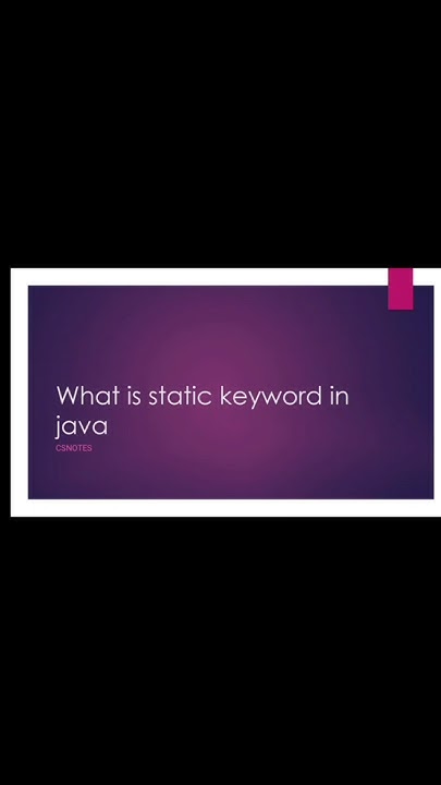 Static keyword in java. #shorts #shortsfeed #shortsviral - YouTube