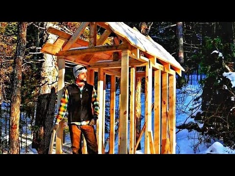Building An Outhouse In the Canadian Winter - Off Grid Living At The ...