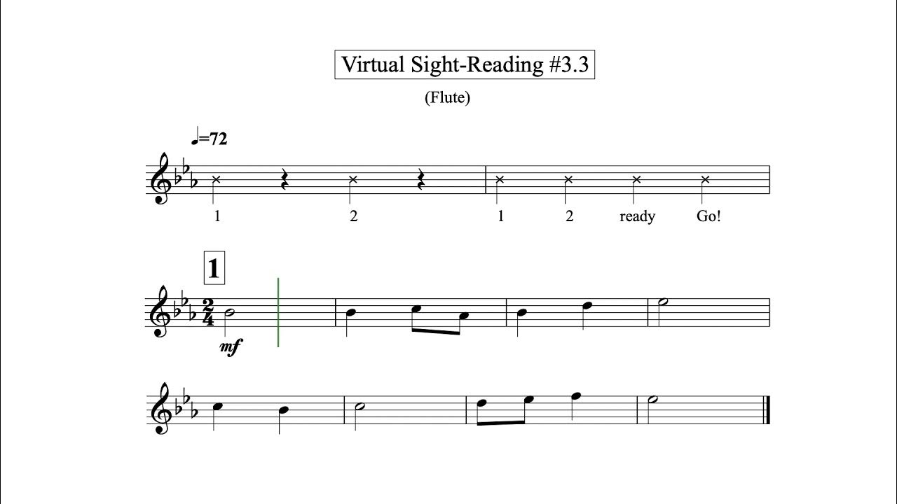 Virtual Sight Reading Level 3.3 (Flute) - YouTube