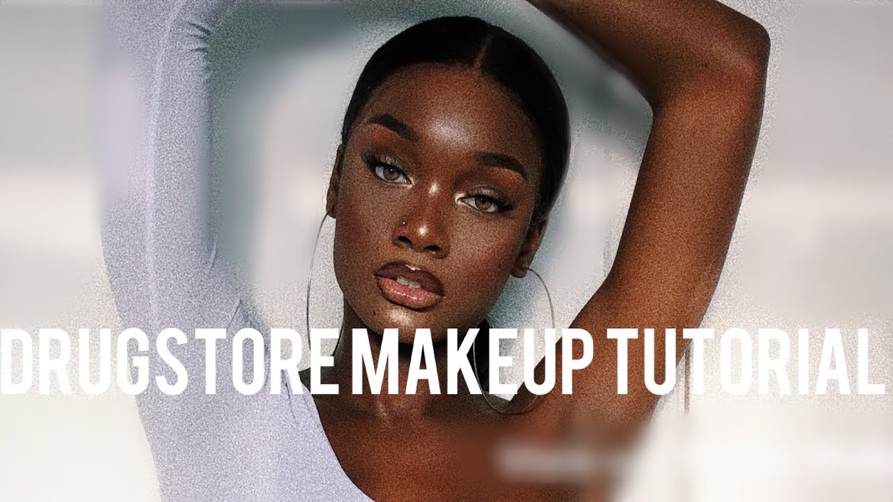 FULL FACE USING CHEAP DRUGSTORE MAKEUP | Altou Mvuama - YouTube