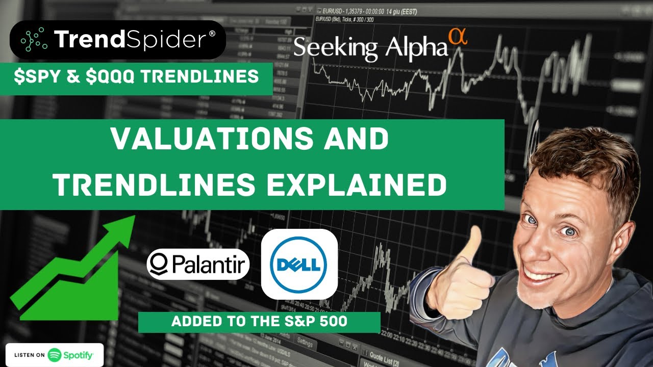 $SPY and $QQQ trendlines and PE multiples explained - $PLTR $DELL added ...