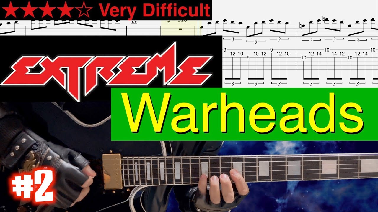Extreme - Warheads #2 (Standard tuning)【Bpm=129~210 + TAB】 - YouTube