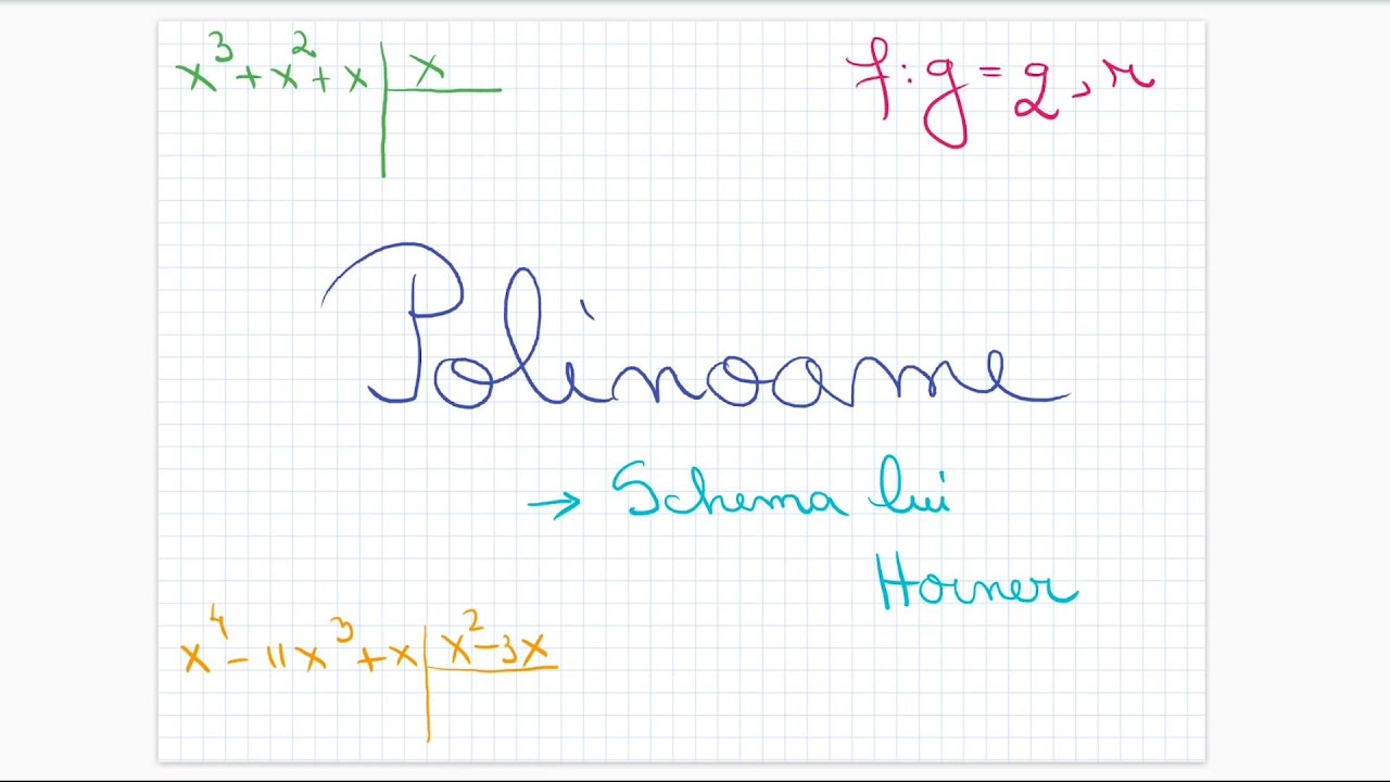 Polinoame: schema lui Horner - YouTube