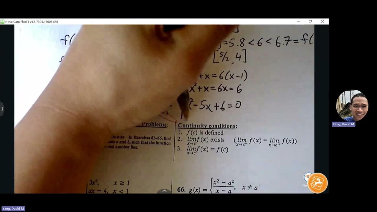 1.3c Notes Intermediate Value Theorem (IVT) and Squeeze Theorem review ...
