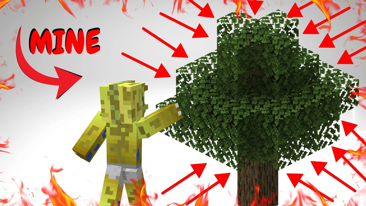 How to mine a tree in Minecraft - YouTube