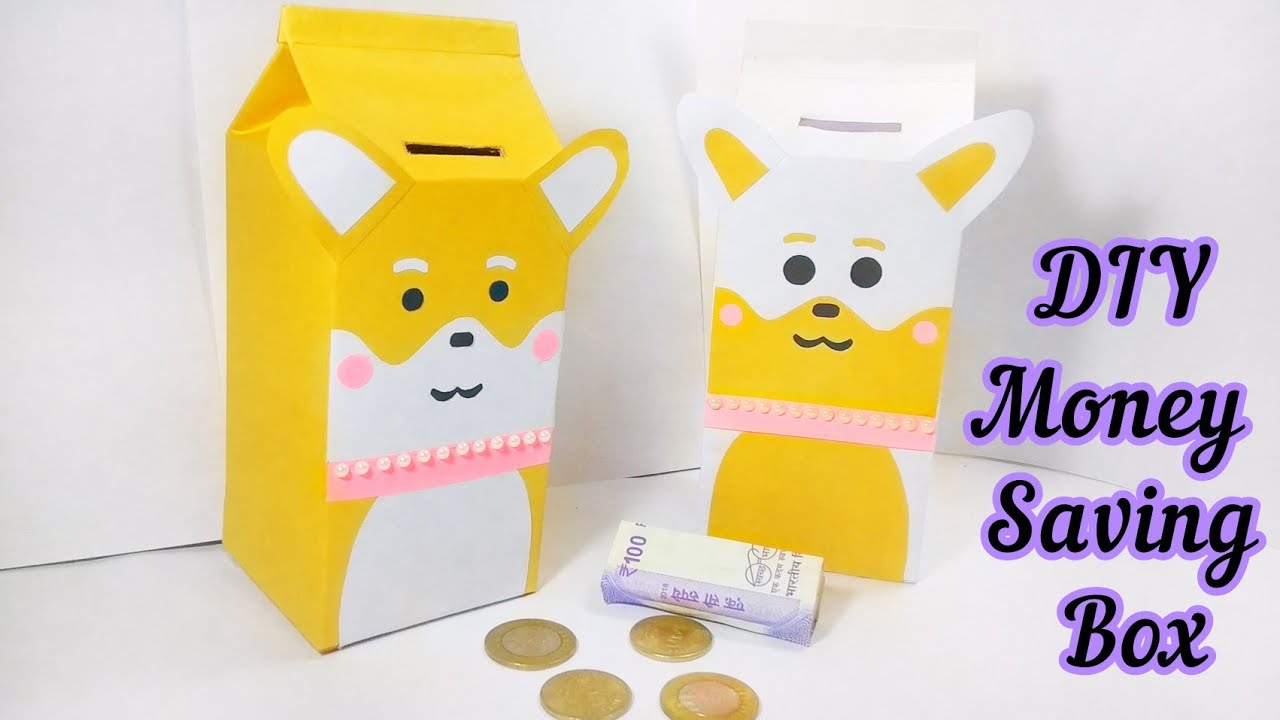 Kawaii Money Bank | Cute Money Bank From Cardboard | How to make Money ...