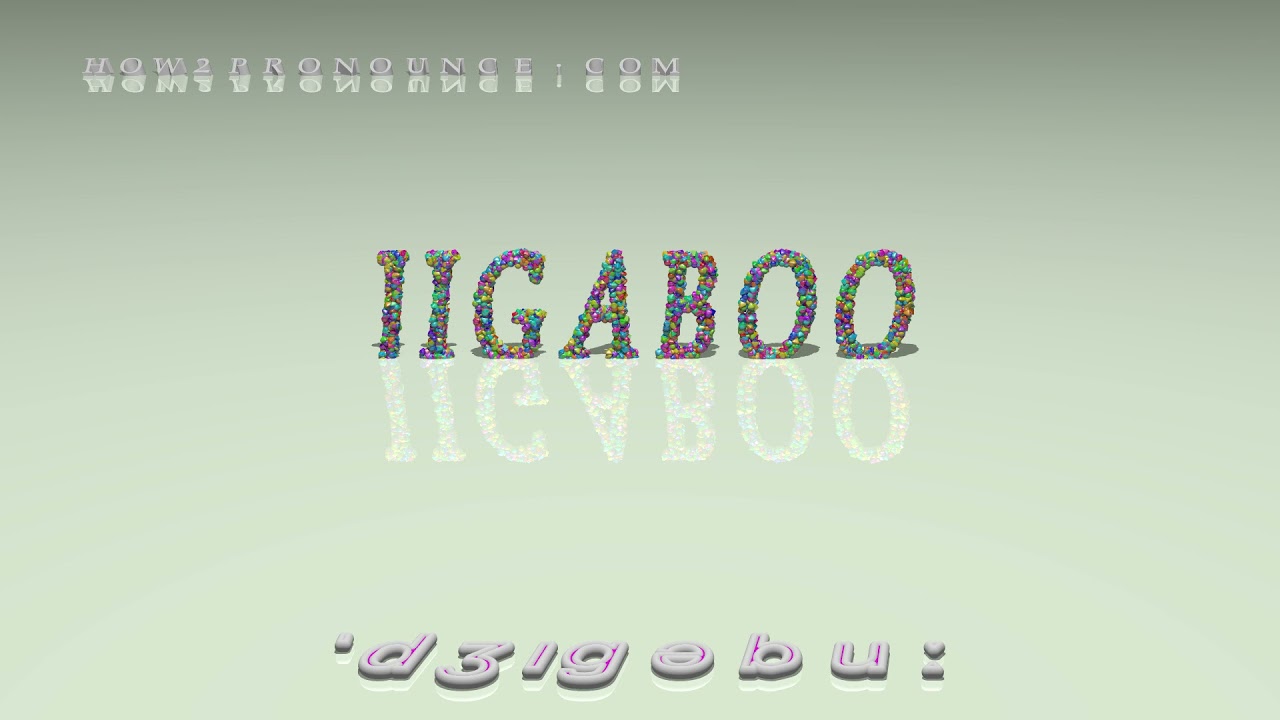 jigaboo - pronunciation - YouTube