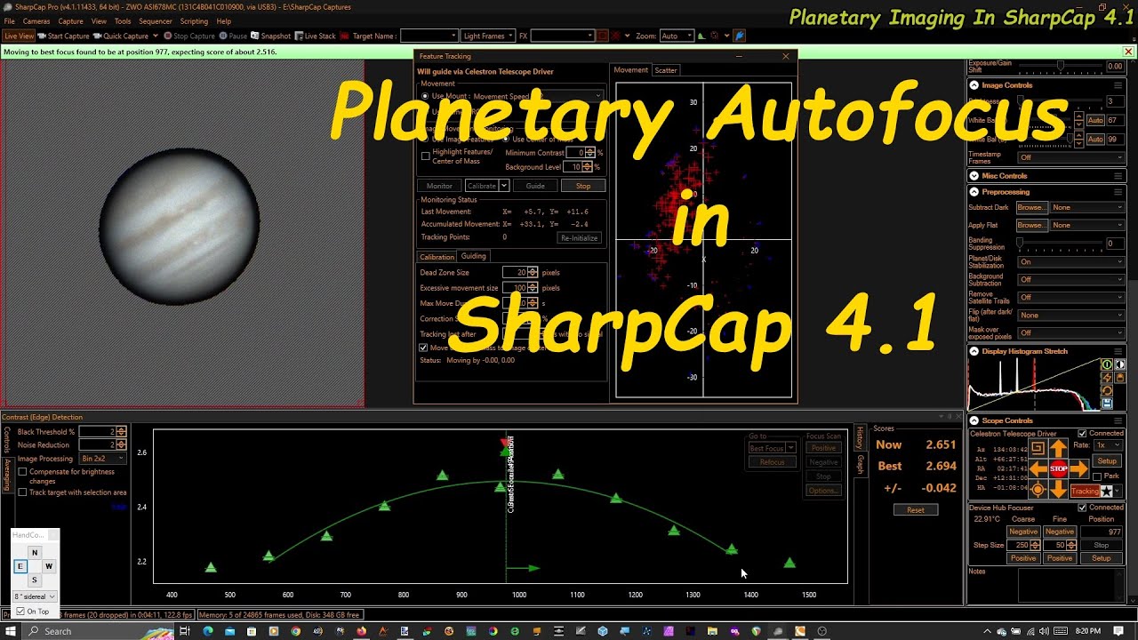 Planetary Autofocus in SharpCap 4.1 - YouTube