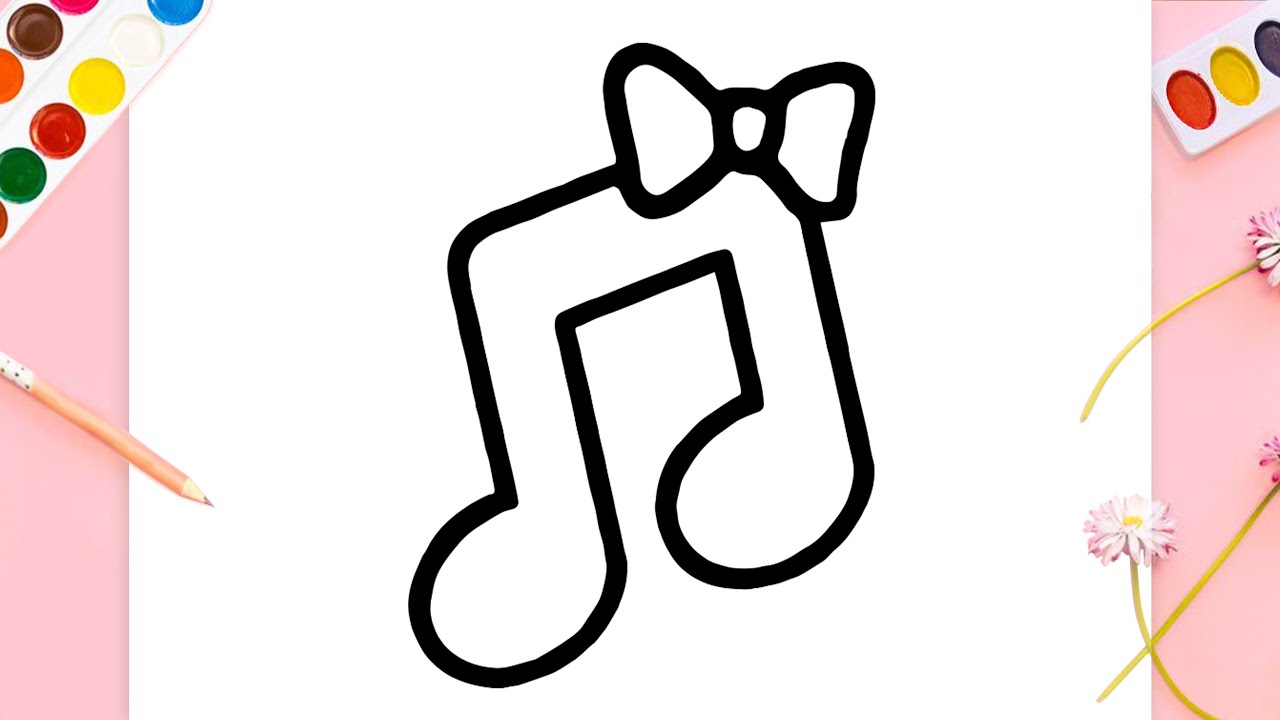 HOW TO DRAW A MUSICAL NOTE - YouTube