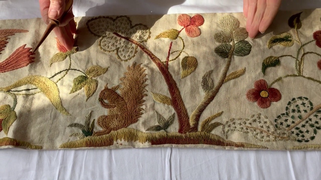 Sunday Antique Crewel Work Collection Video #2 - Bed Pelmet - new ...