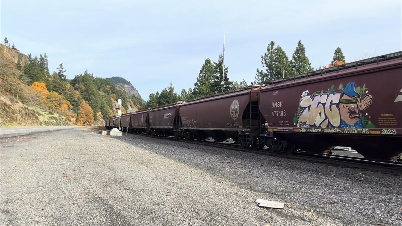 BNSF 7480 West: East Cooks, Cook, WA - YouTube