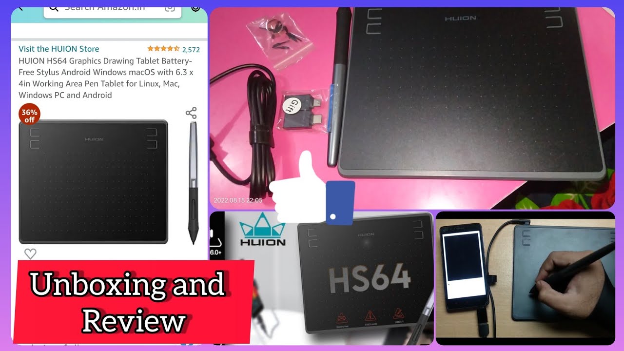 Huion Graphics tablet | Unboxing Huion Drawing tablet | Review on Huion ...