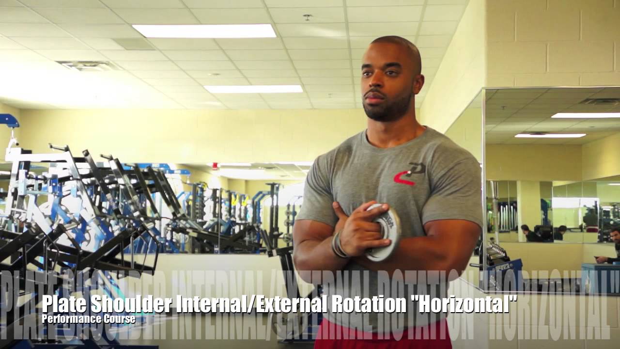 Plate Shoulder Internal/External Rotation "Horizontal" - YouTube