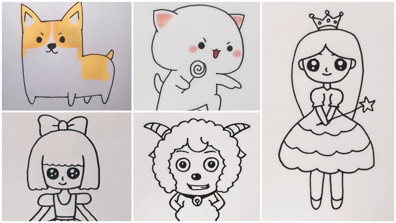 Character Drawing ideas | Step by Step Animal Drawing Tutorials - YouTube