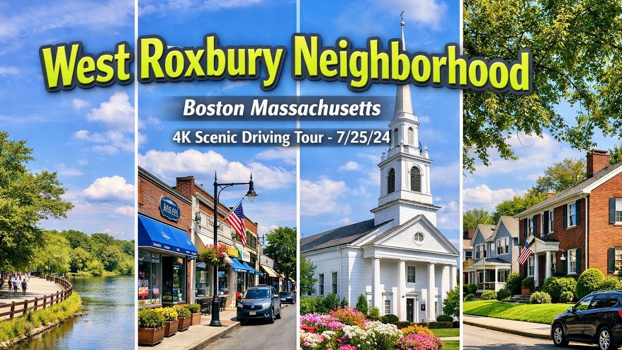 West Roxbury Neighborhood | Boston Massachusetts | 4K Scenic Driving ...