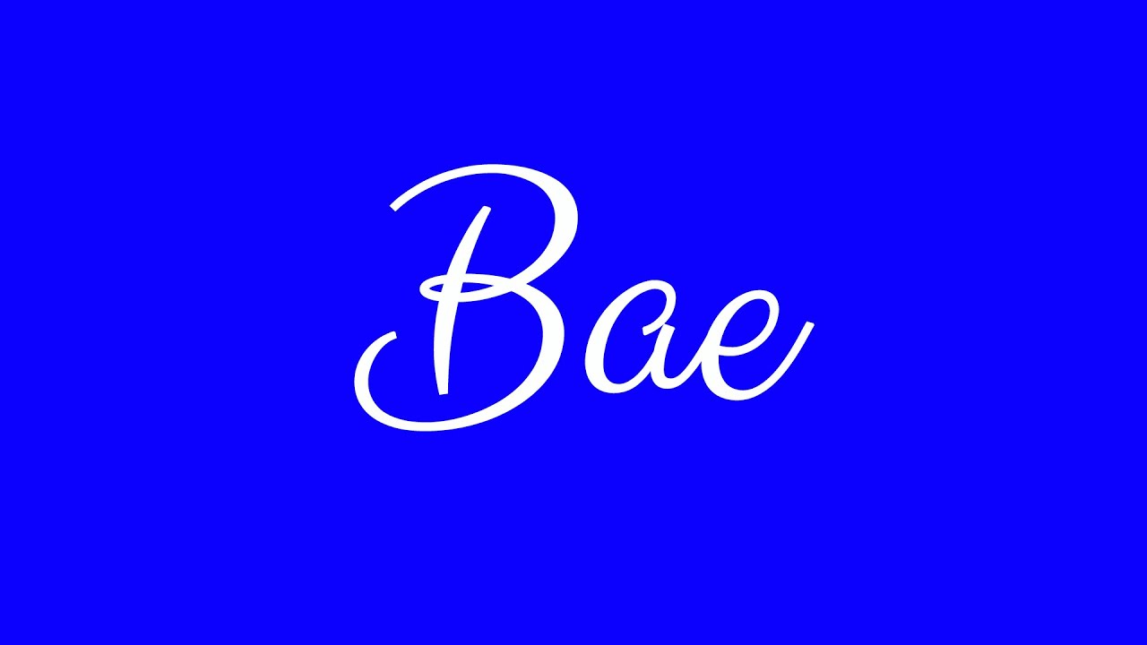 Learn how to Sign the Name Bae Stylishly in Cursive Writing - YouTube