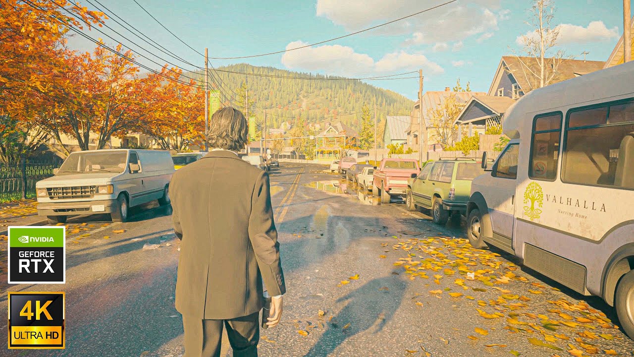 Realistic Walk through Bright Falls | Alan Wake 2 | Nvidia RTX AI ...