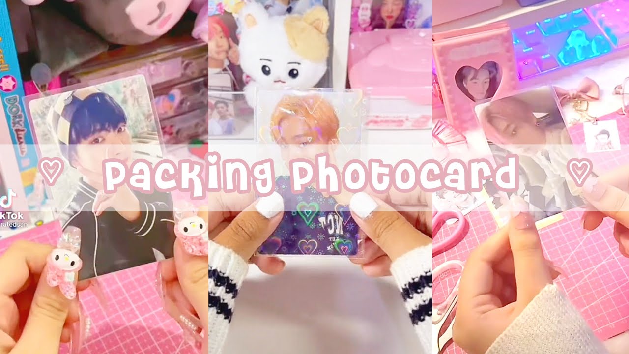 ´∩｡• ᵕ •｡∩` - asmr packing photocard kpop | rikiriki - YouTube