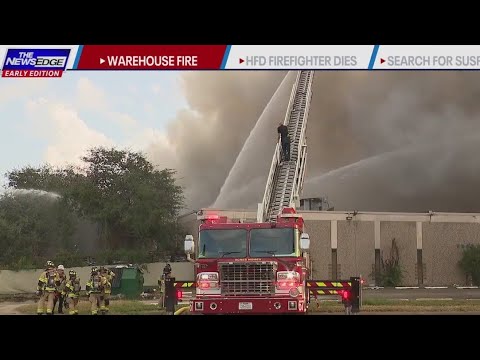 2-alarm warehouse fire in Spring Branch has burned for hours - YouTube