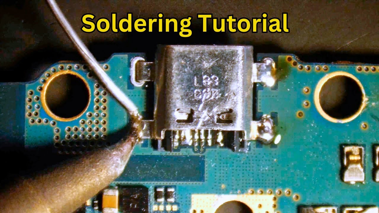 Soldering Tutorial / How To Replace Charging Connector - YouTube