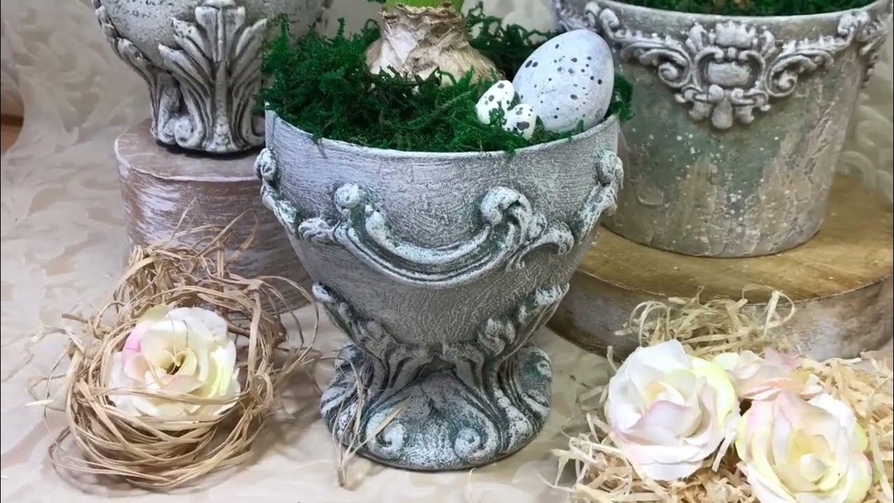 DIY Каменная ваза - YouTube