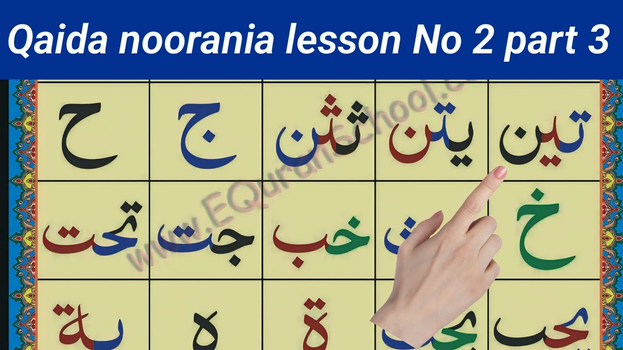 Noorani Qaida/ Noorani Qaida lesson no 2 and part 3/Learn Quran easily ...