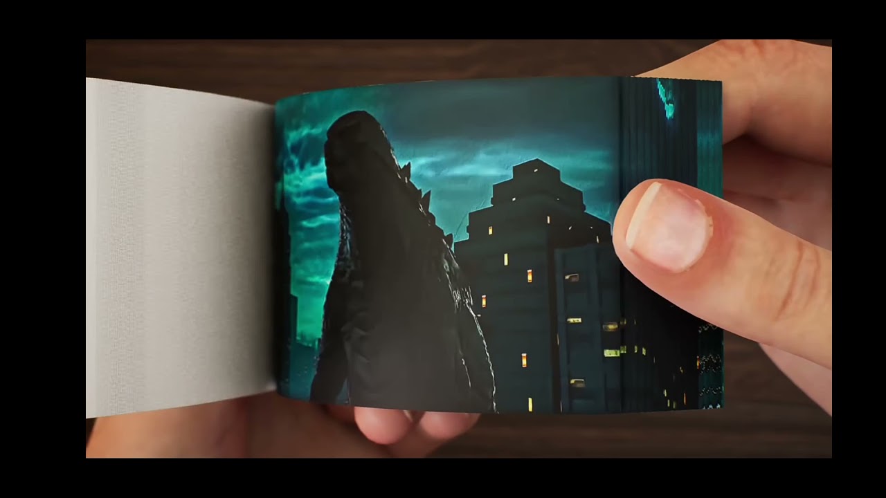 Godzilla Vs Pac Man Flip Book - YouTube