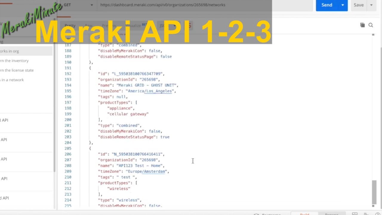 Cisco Meraki Dashboard API 1-2-3, with Postman - Cisco DevNet (longer ...