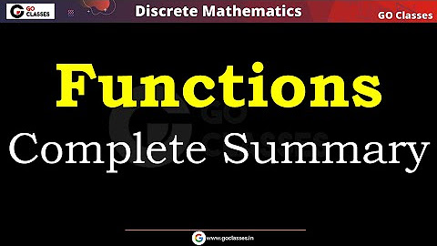 Functions - GATE PYQs, Summary, Practice, Revision | Discrete Mathematics - YouTube