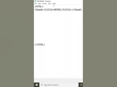 How to add the title of website in notepad using HTML | #html #html5 #css #web #htmlintroduction ...