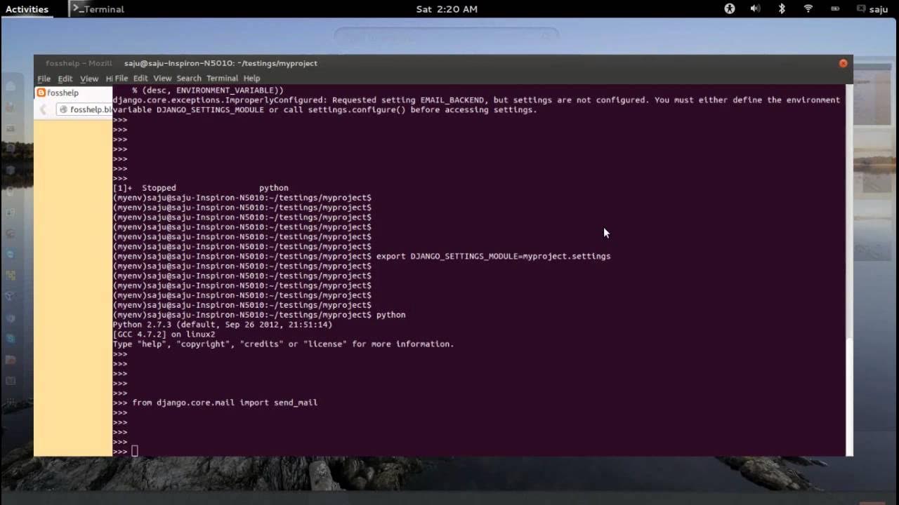 Python Django How to Configure Exim Mail Server and Send Email - YouTube