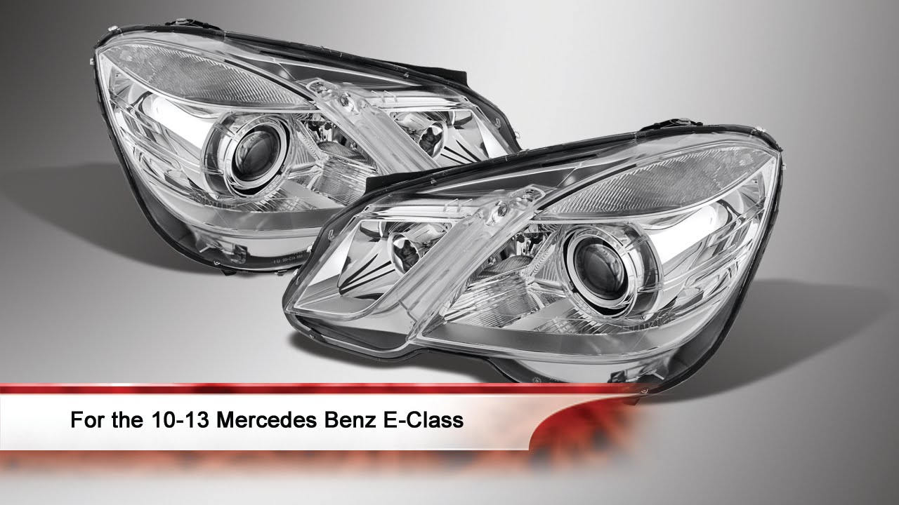 10-13 Mercedes Benz E-Class Projector Headlights - YouTube