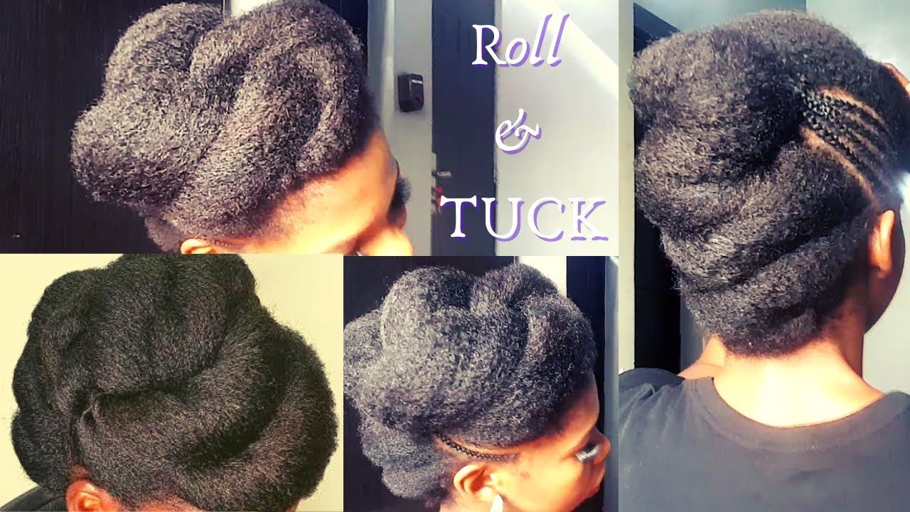 ROLL, TUCK & PIN How to ROLL & TUCK on natural hair Natural hairstyle ...