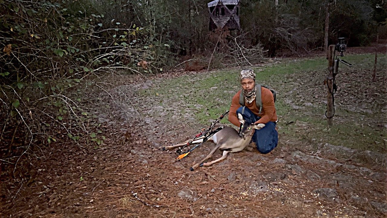 Deer hunting with a bow!! First Archery Deer. - YouTube