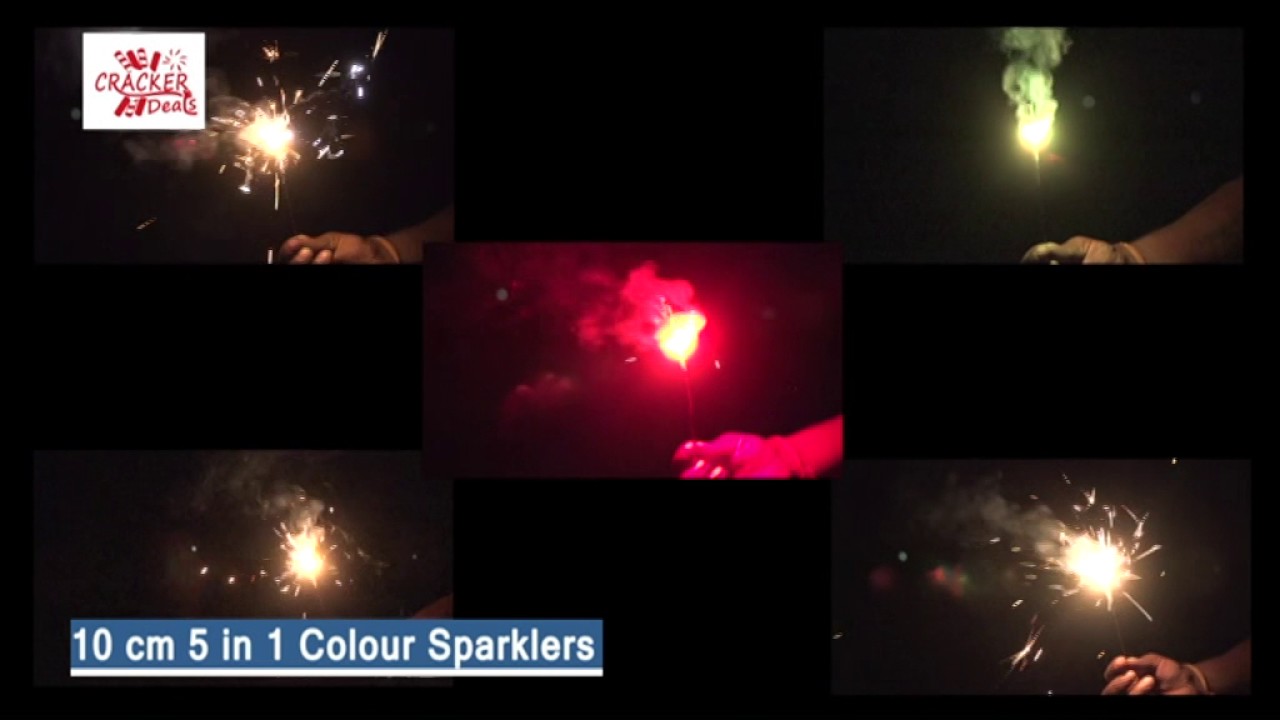 10 cm 5 in 1 Colour Sparklers - YouTube