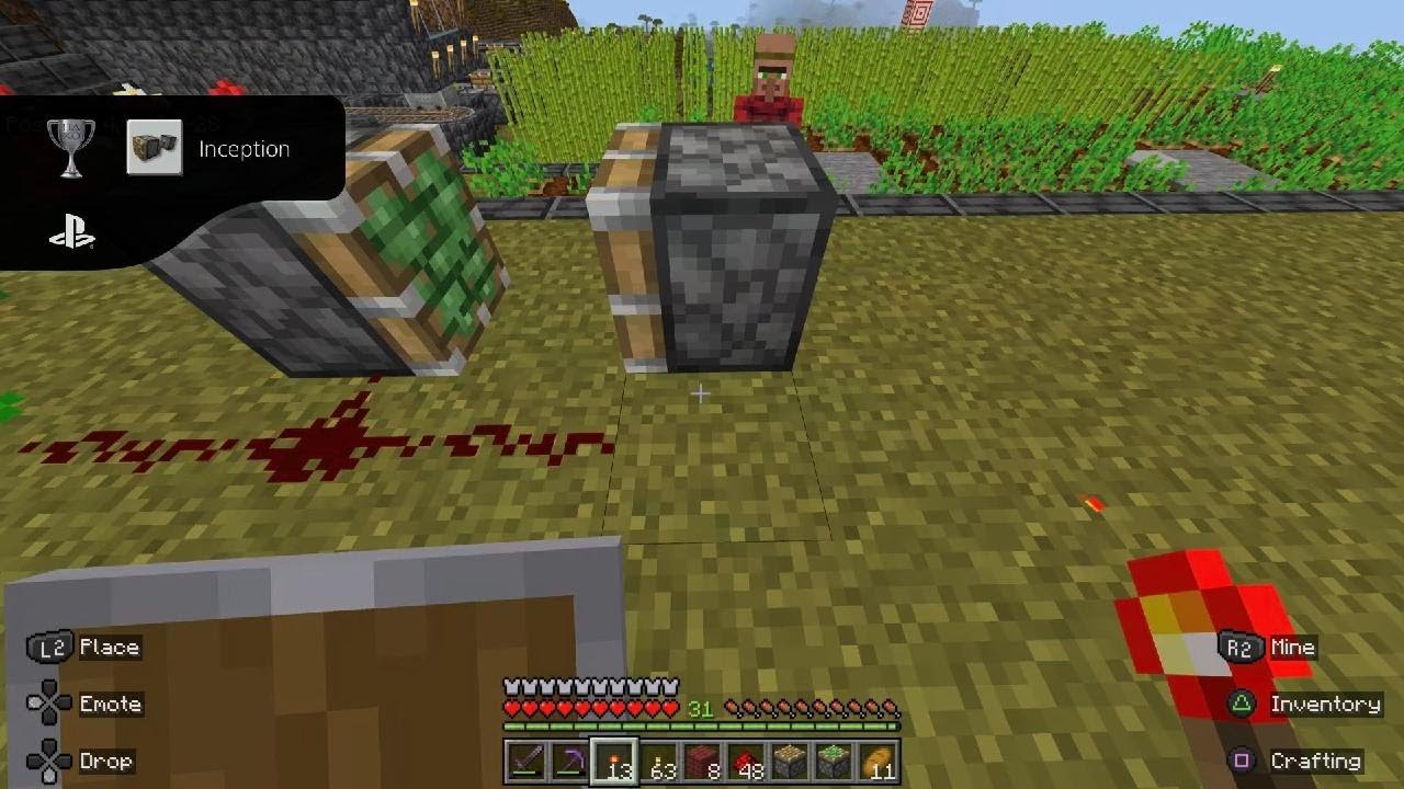 Minecraft Bedrock Achievement: Inception - YouTube