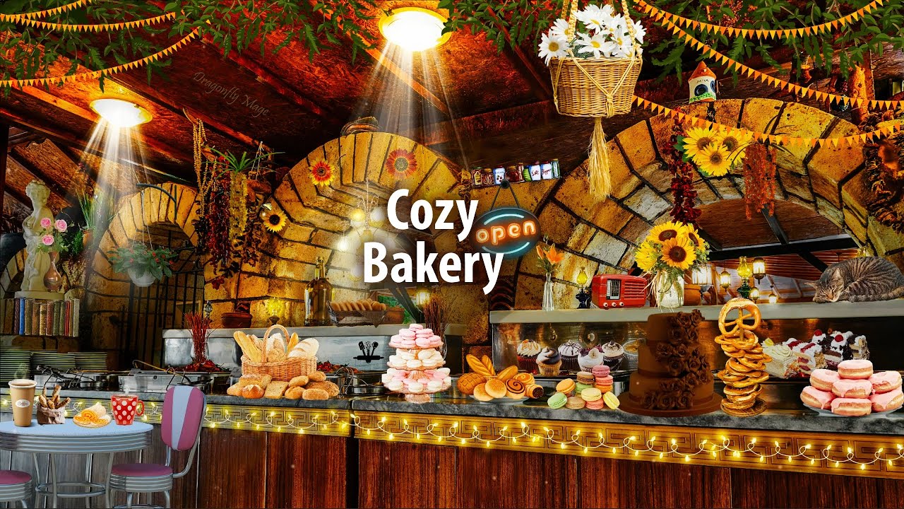 Cozy Bakery 🍩 ASMR Ambience (mixing, baking, paper crinkling, chatter ...