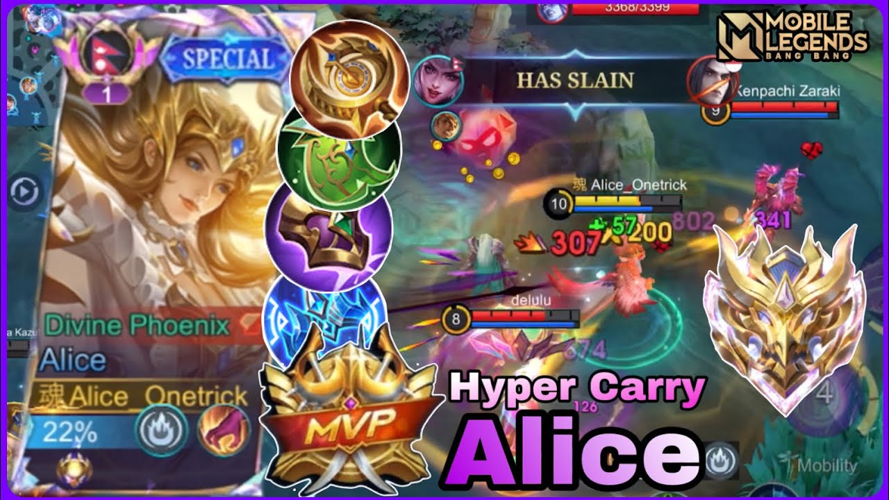 How To Hyper Carry Alice Jungle : Best Alice Build And Full Gameplay ...