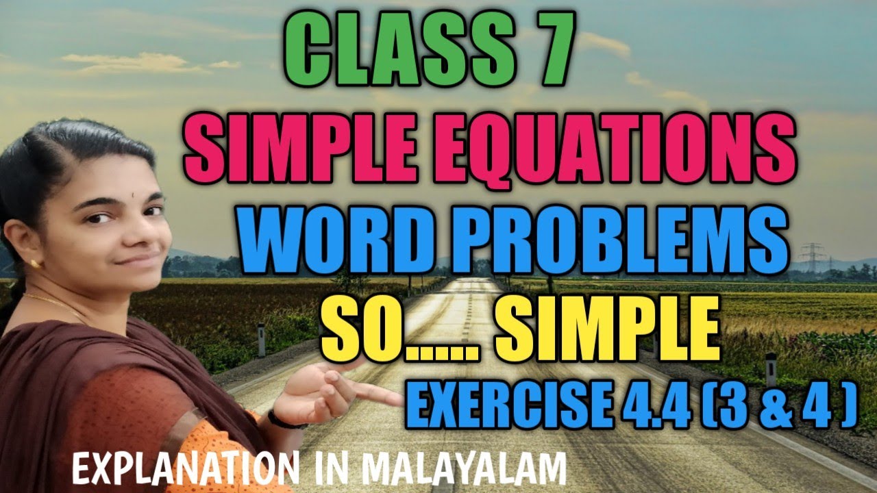 #CLASS 7 MATHS/ SIMPLE EQUATIONS / EXERCISE 4.4 (3 &4) - YouTube
