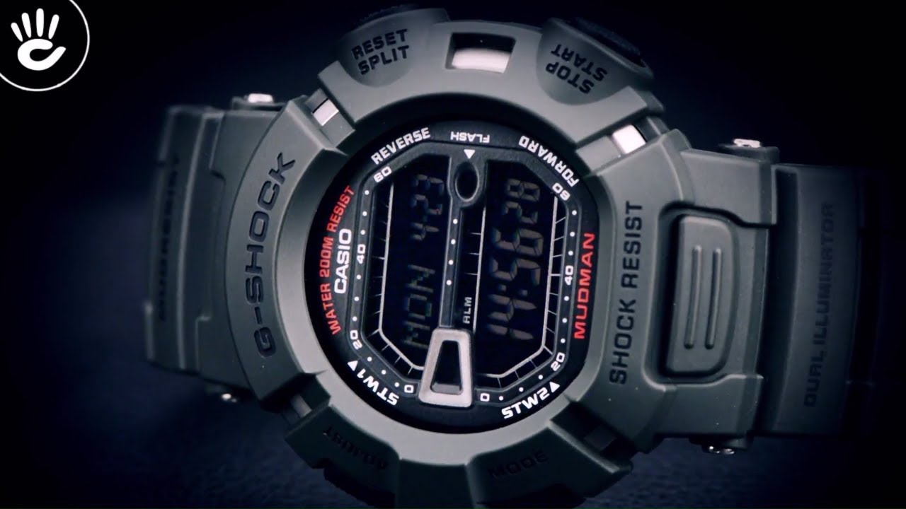 Đồng hồ G-Shock G-9000-3VDR màu đen mạnh mẽ, chống bùn đất