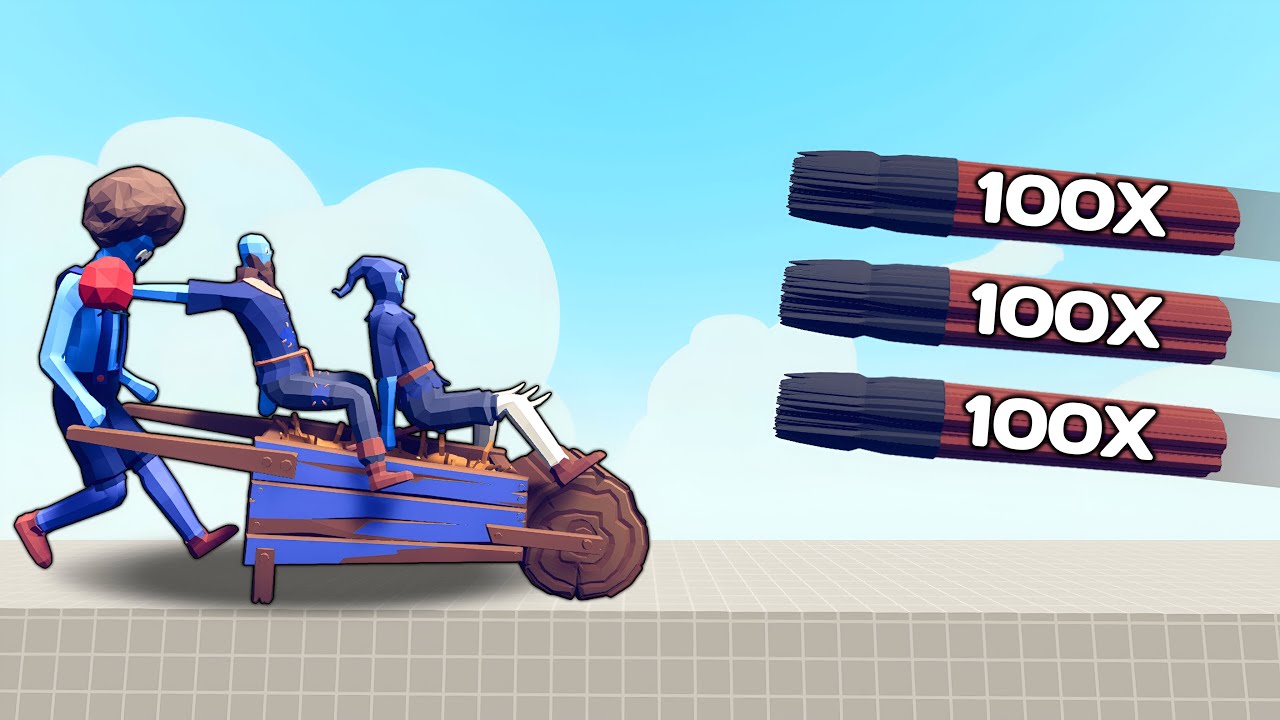 WHEELBARROW vs 100x OVERPOWERED UNITS | TABS - Totally Accurate Battle ...