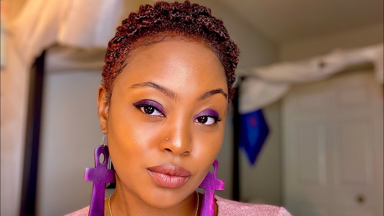 TWA | Dying Natural Hair Burgundy | No Bleach or Damage | Dark & Lovely ...