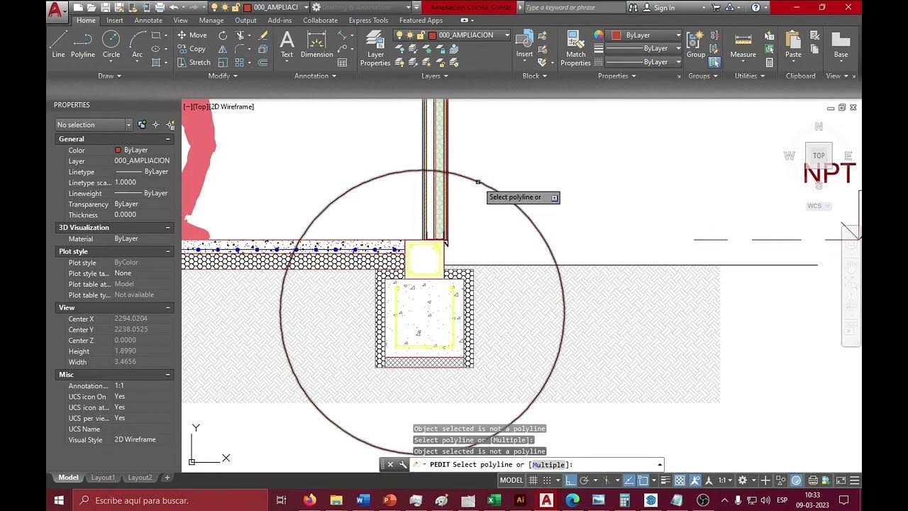 AutoCAD dar espesor global a un circulo (Global Width) - YouTube