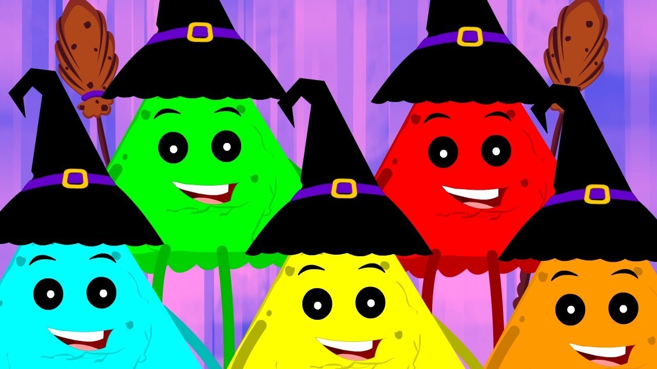 Five Wicked Witches Halloween Songs For Kids | Scary Nursery Rhymes For ...