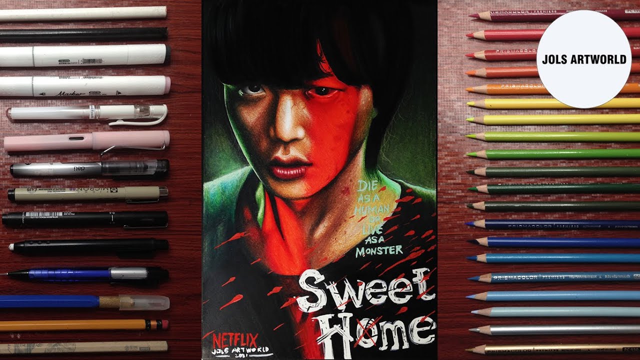 Drawing Cha Hyun-soo "Song Kang" Sweet Home Netflix - [JOLS ARTWORLD ...