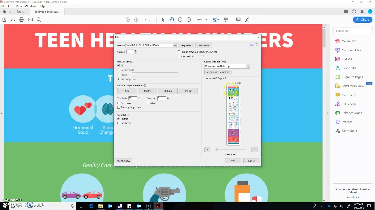 How to Split an Infographic for Printing Using Adobe Acrobat [2019 ...