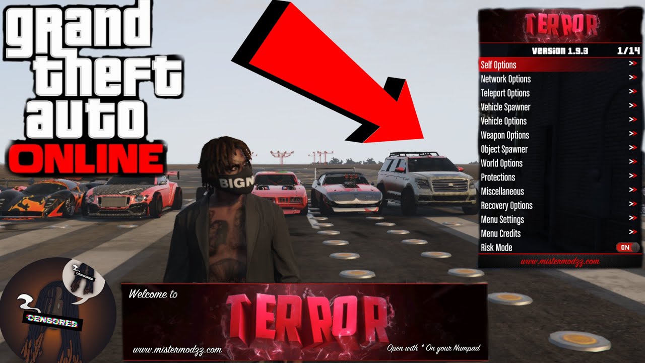 GTA5 TERROR MOD MENU | MONTAGE | PC - YouTube