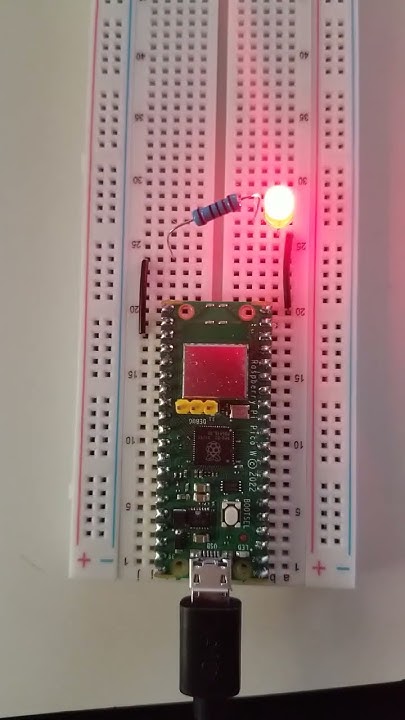 Raspberry Pi Pico W - external LED flashing SOS - YouTube